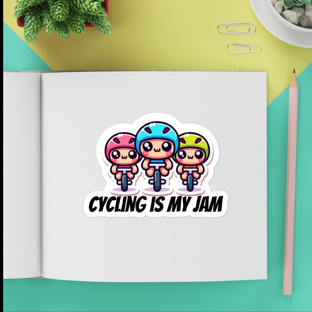 Cycling Stickers, Cycling is My Jam Decal, Fun Cycling Stickers, Fun ...