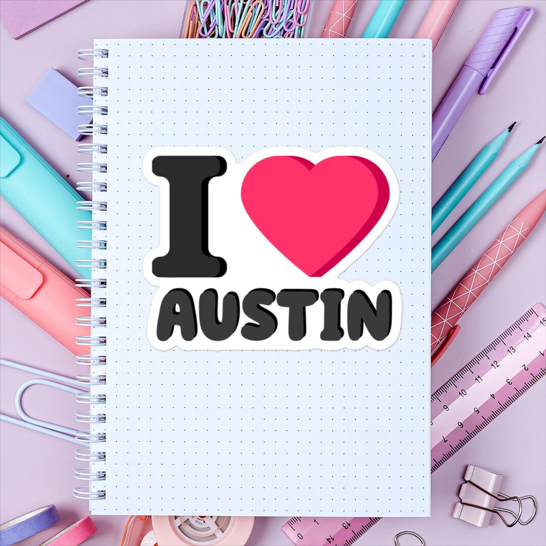 Texas Pride Stickers, I Heart Austin Decals, Austin Laptop Decals ...