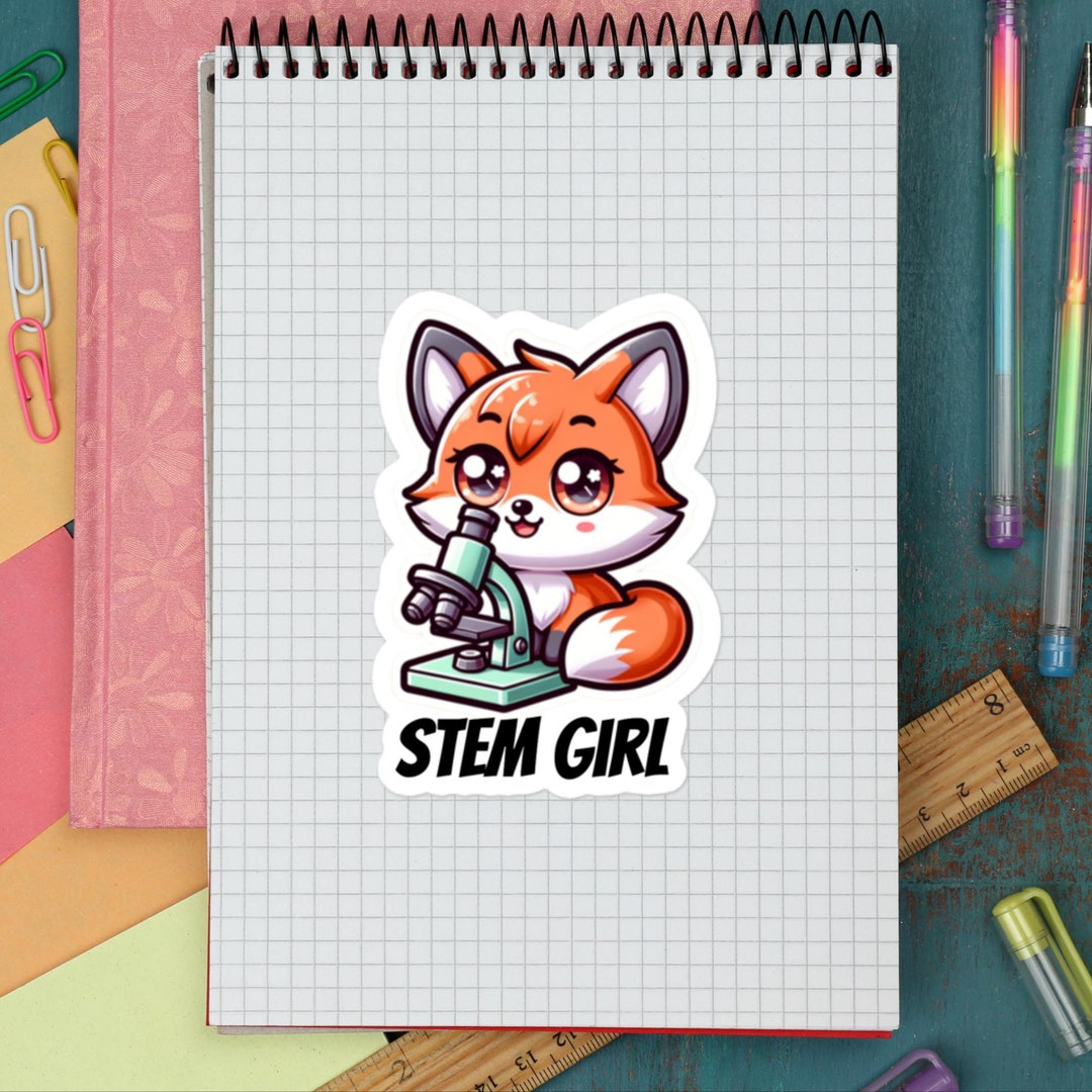 Girl in STEM Stickers, Stem Girl Decals, Female Power, Feminist Humor ...