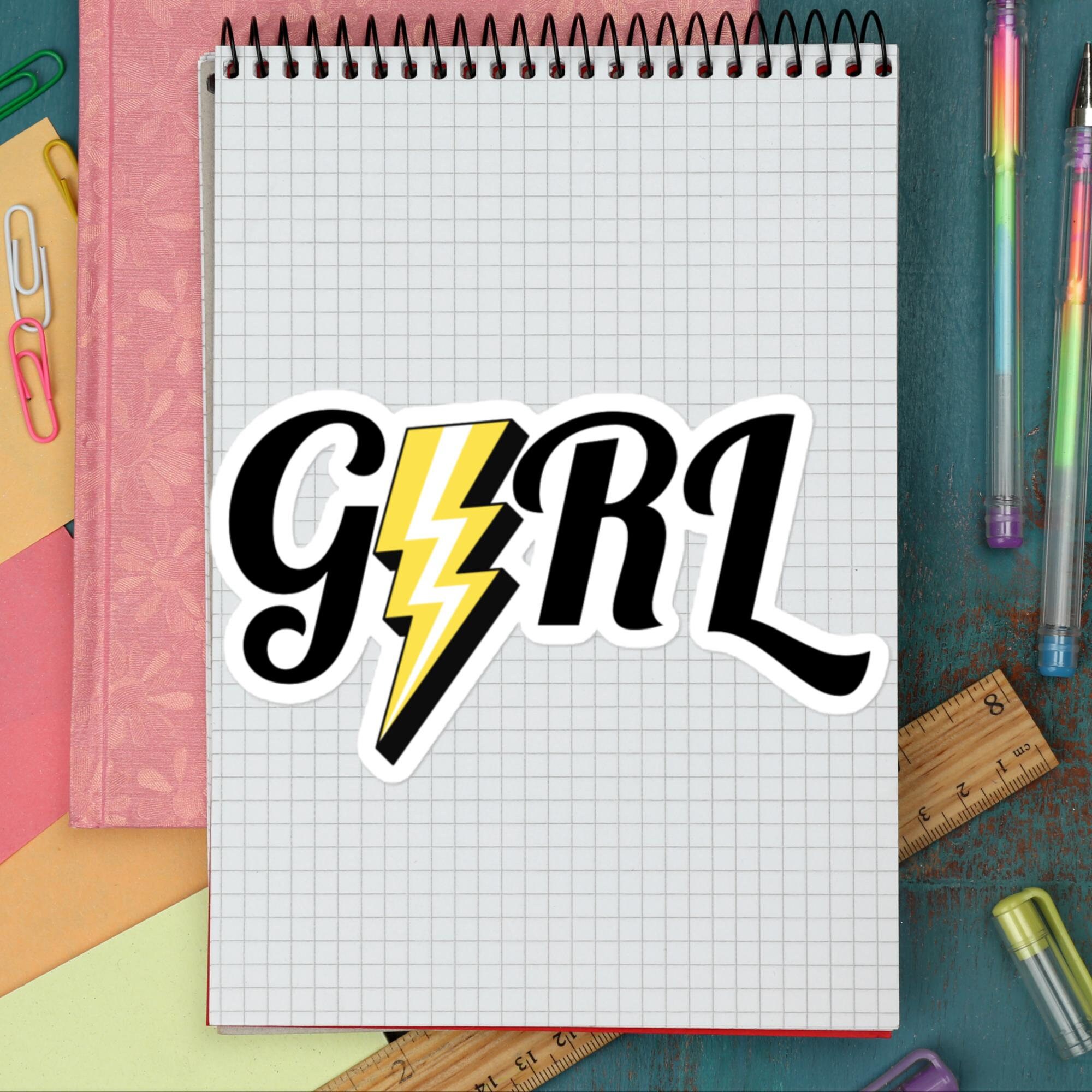 Lightning Bolt Girl Power Sticker, Girl Power Gift, Stickers for Girls ...