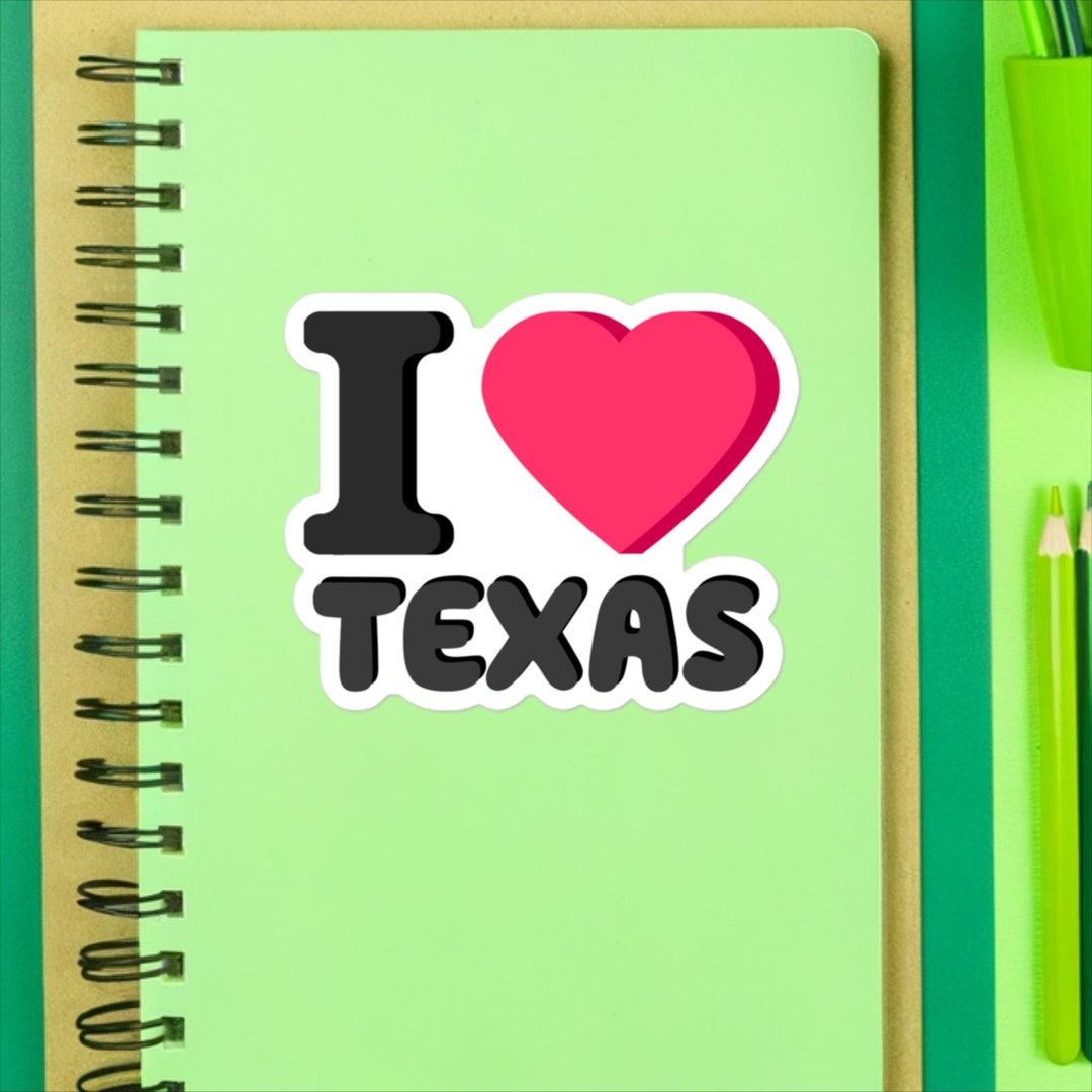 Texas Pride Stickers, I Heart Texas Decals, Texas Laptop Decals, Texas ...