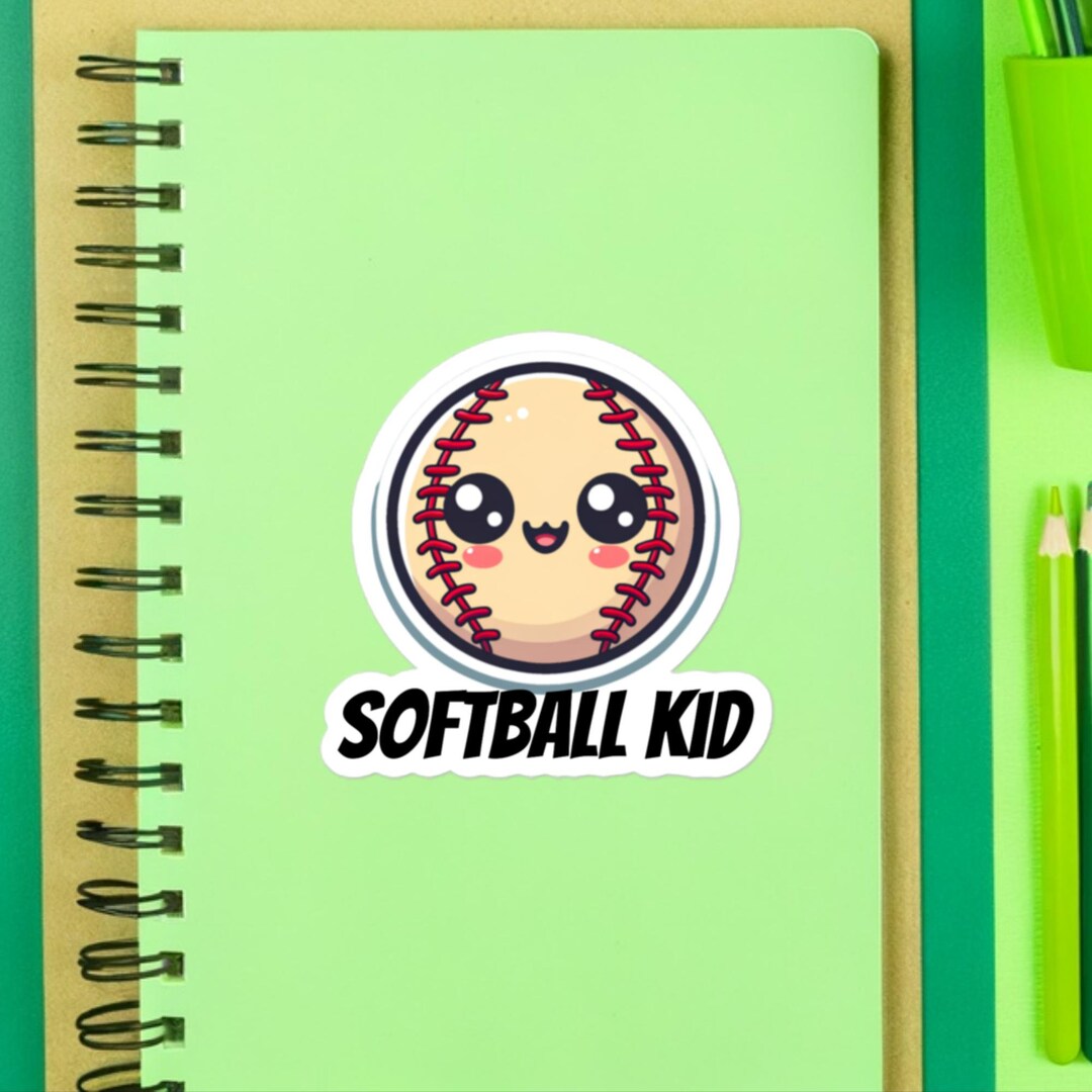 Softball Player Sticker, Softball Decal, Softball Fun Decal, Softball ...