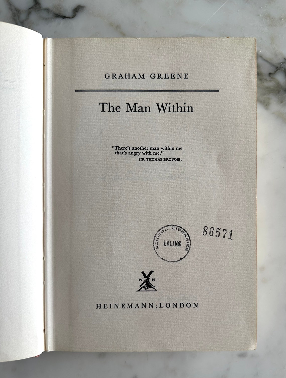 The Man Within (1968) - Graham Greene - Library Edition - Etsy