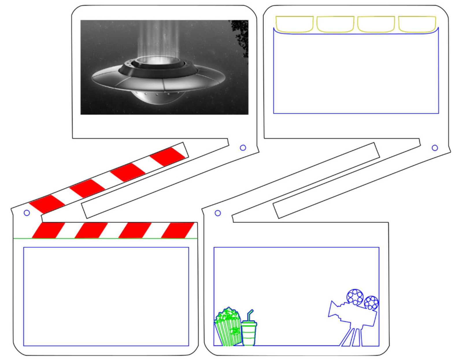 Multi Layered Movie Theater Wood Art SVG File - Etsy