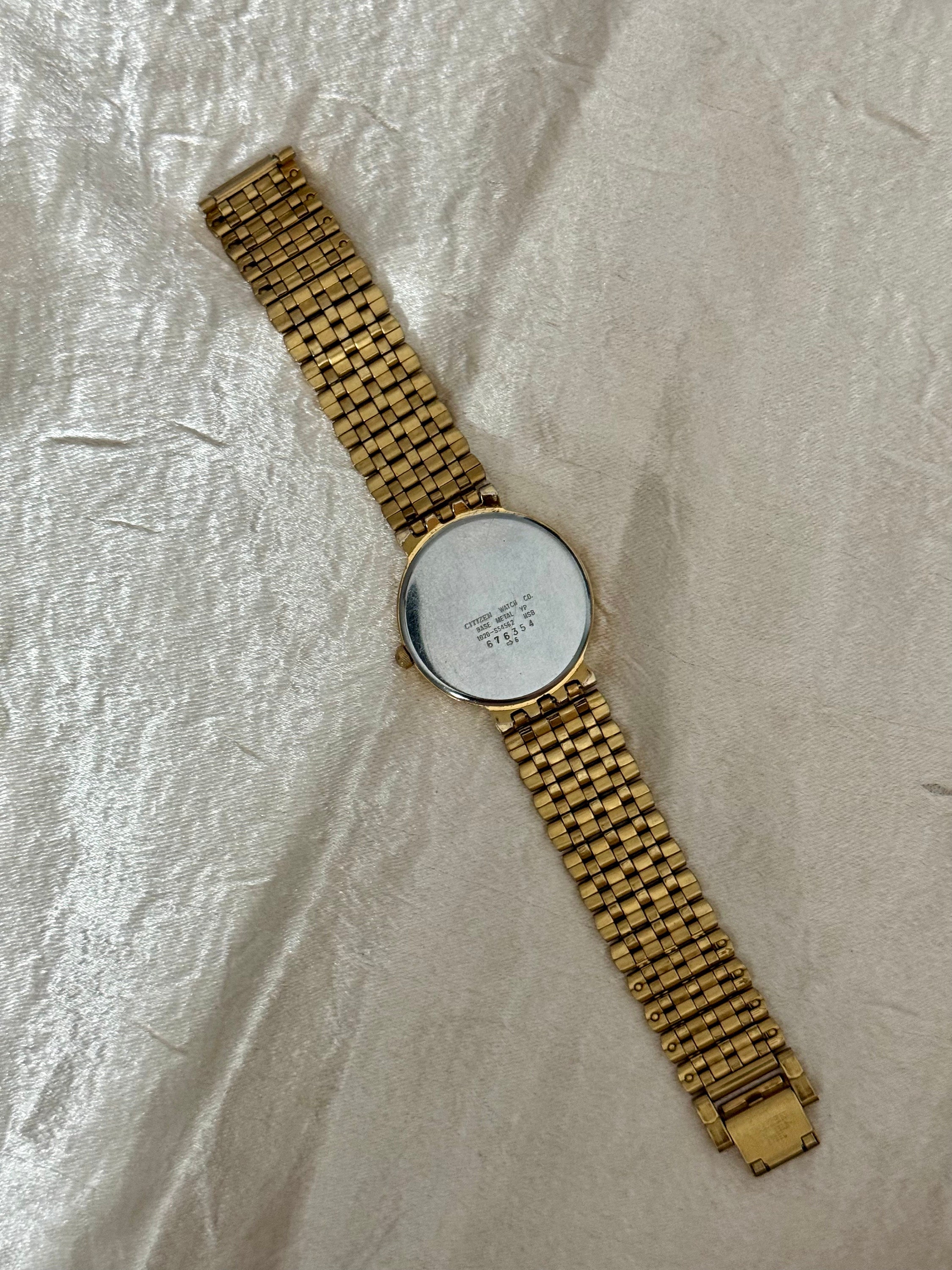 Vintage Citizen Gold Watch Round Face Classy Watch Gift for Her Womans ...