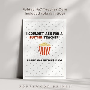 Popcorn Printable Valentine Cards for Kids - Instant Download Classroom ...