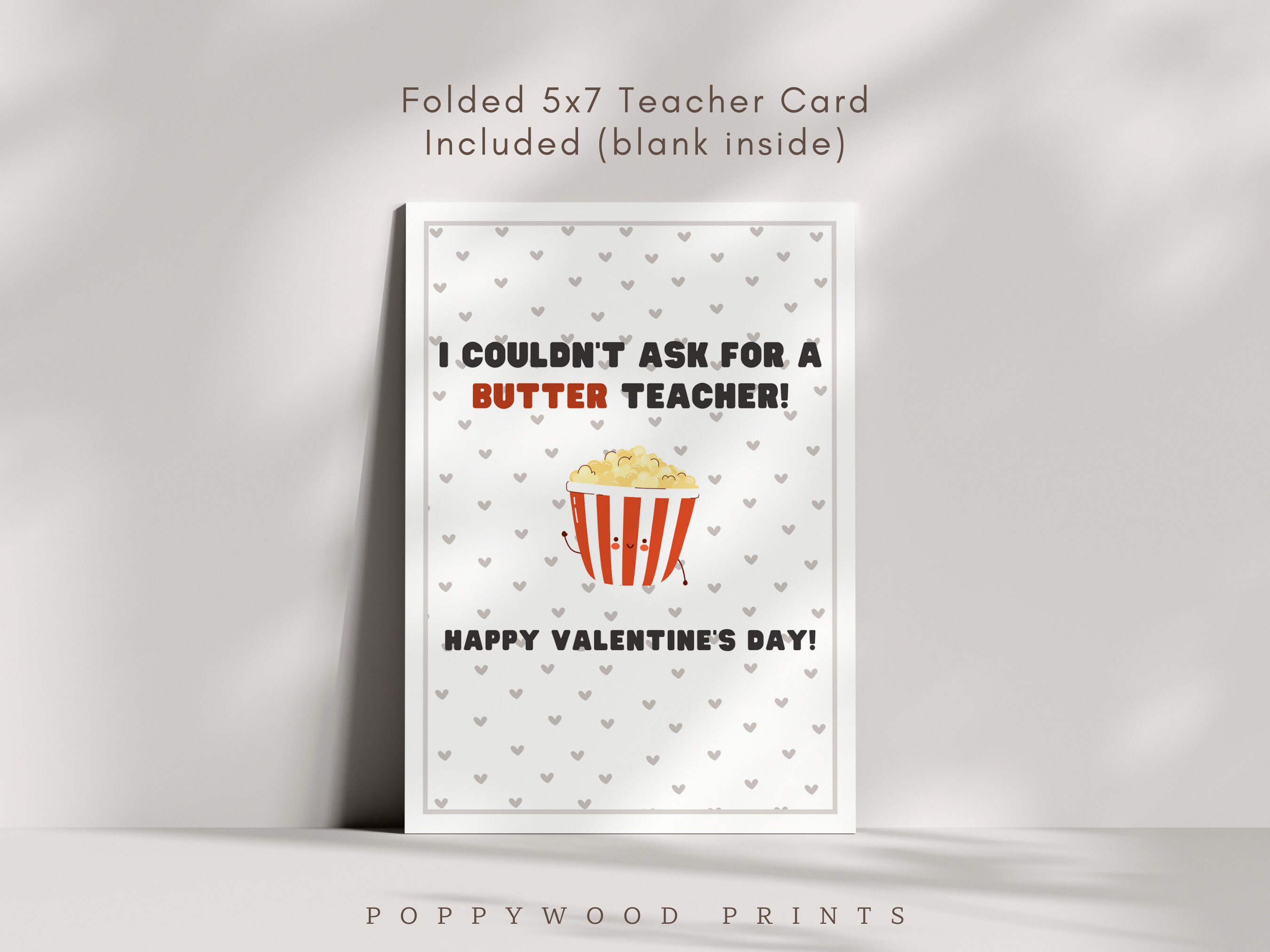 Popcorn Printable Valentine Cards for Kids Instant Download Classroom ...