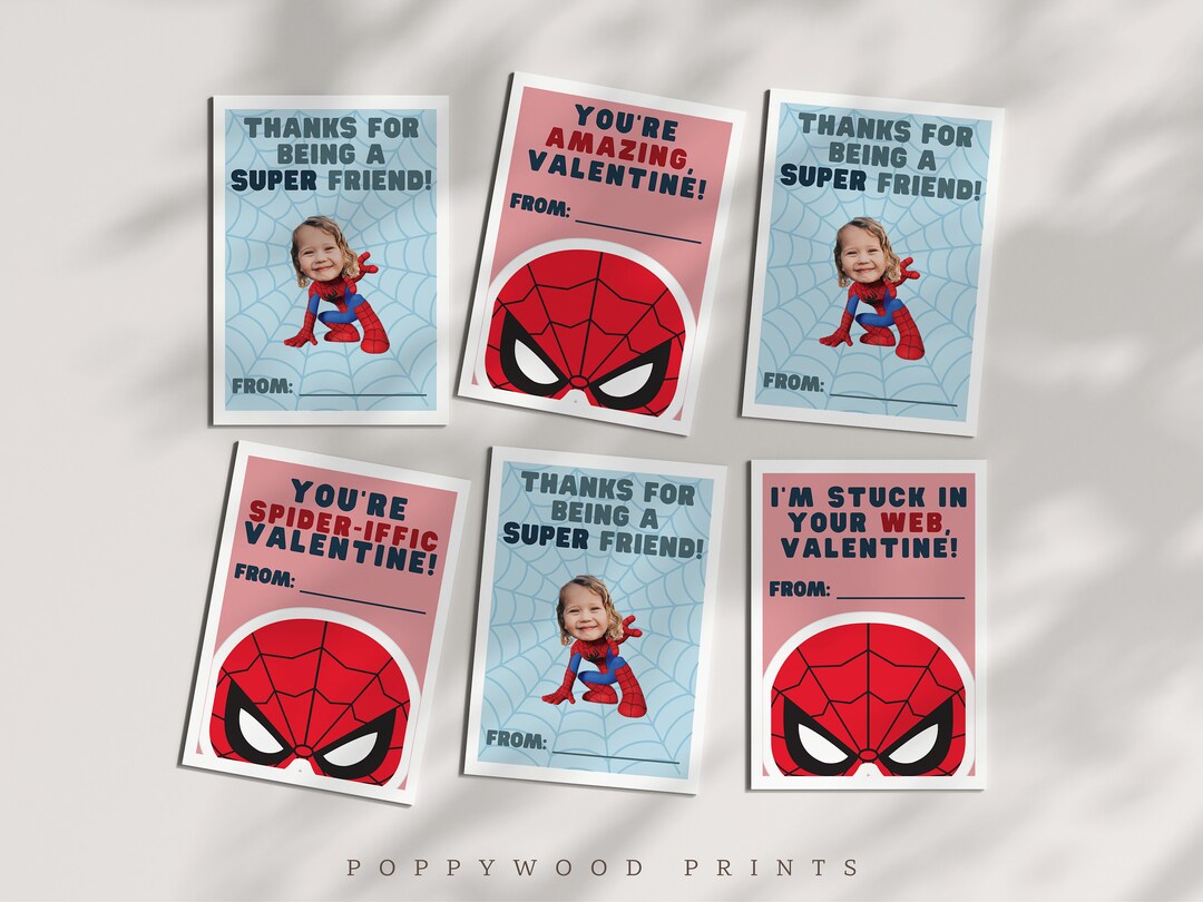 Spiderman/spidey & His Amazing Friends Printable Valentine Cards for ...