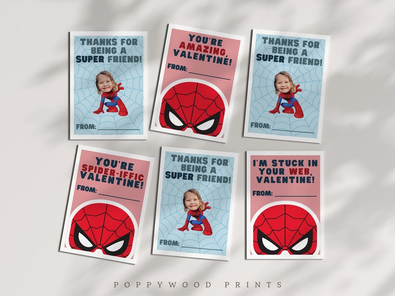 Spiderman/spidey & His Amazing Friends Printable Valentine Cards for ...