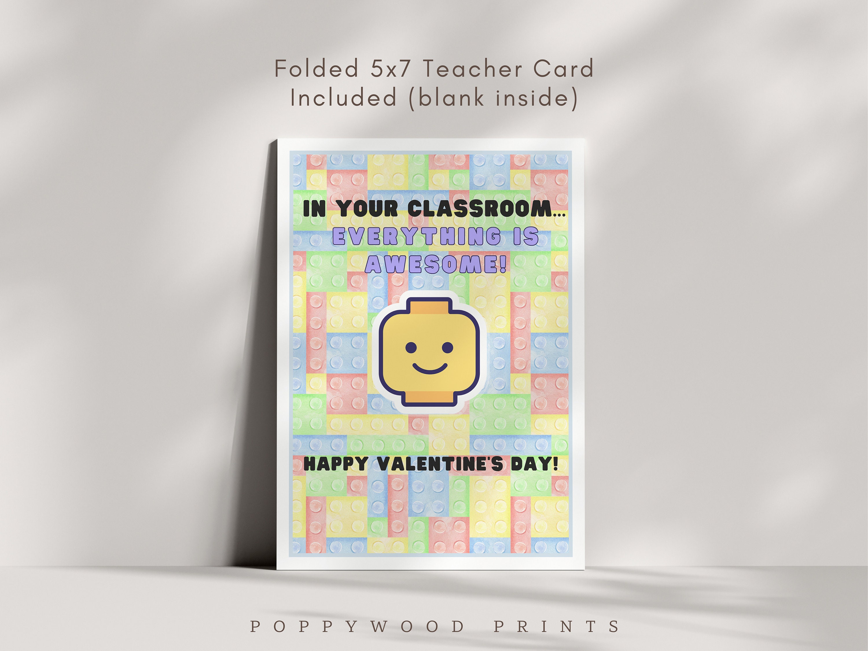Building Blocks Valentine Cards - Kids Download Digital Valentines - Etsy