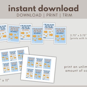 Goldfish Printable Valentine Cards for Kids - Instant Download ...