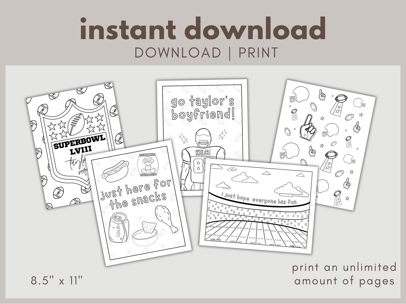 Go Taylor's Boyfriend Coloring Pages - Travis Kelce Chiefs Super Bowl ...