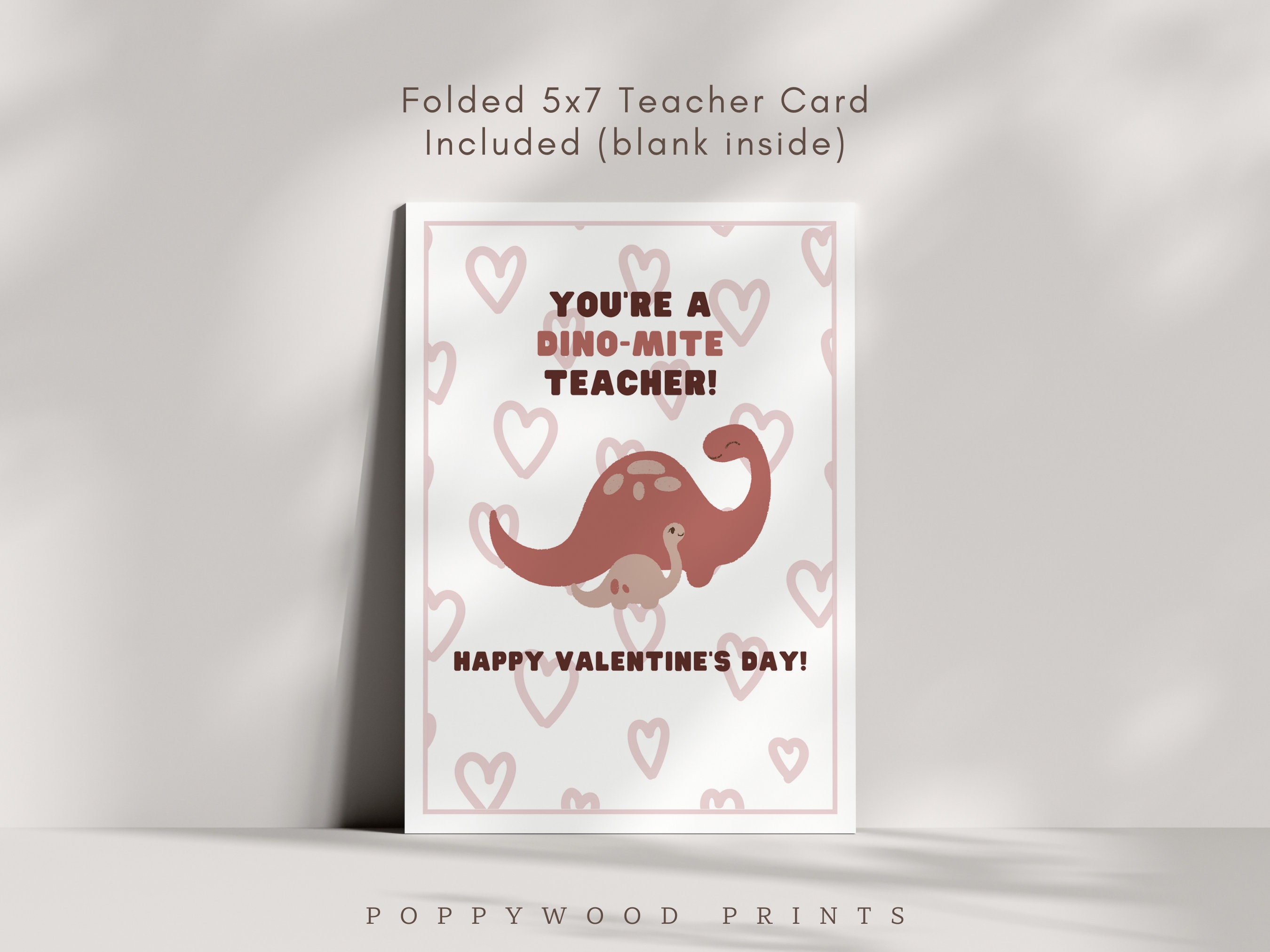 Dinosaur Pink Printable Valentine Cards for Kids - Instant Download ...