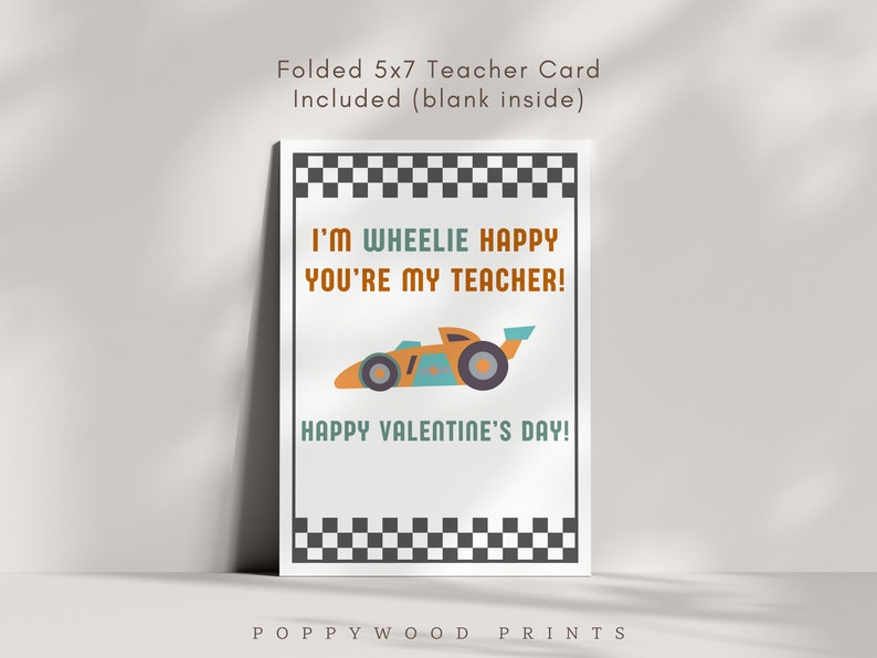 Cars Printable Valentine Cards for Kids - Instant Download Classroom ...