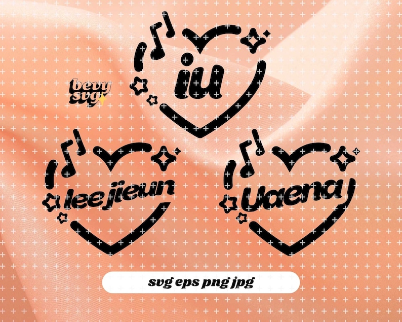 Kpop Iu SVG Cut File Template for Cricut, Silhouette, Cutting Machines ...