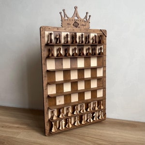 Personalized Chess Board Game Engraved Wooden Chess Board Office Decor ...
