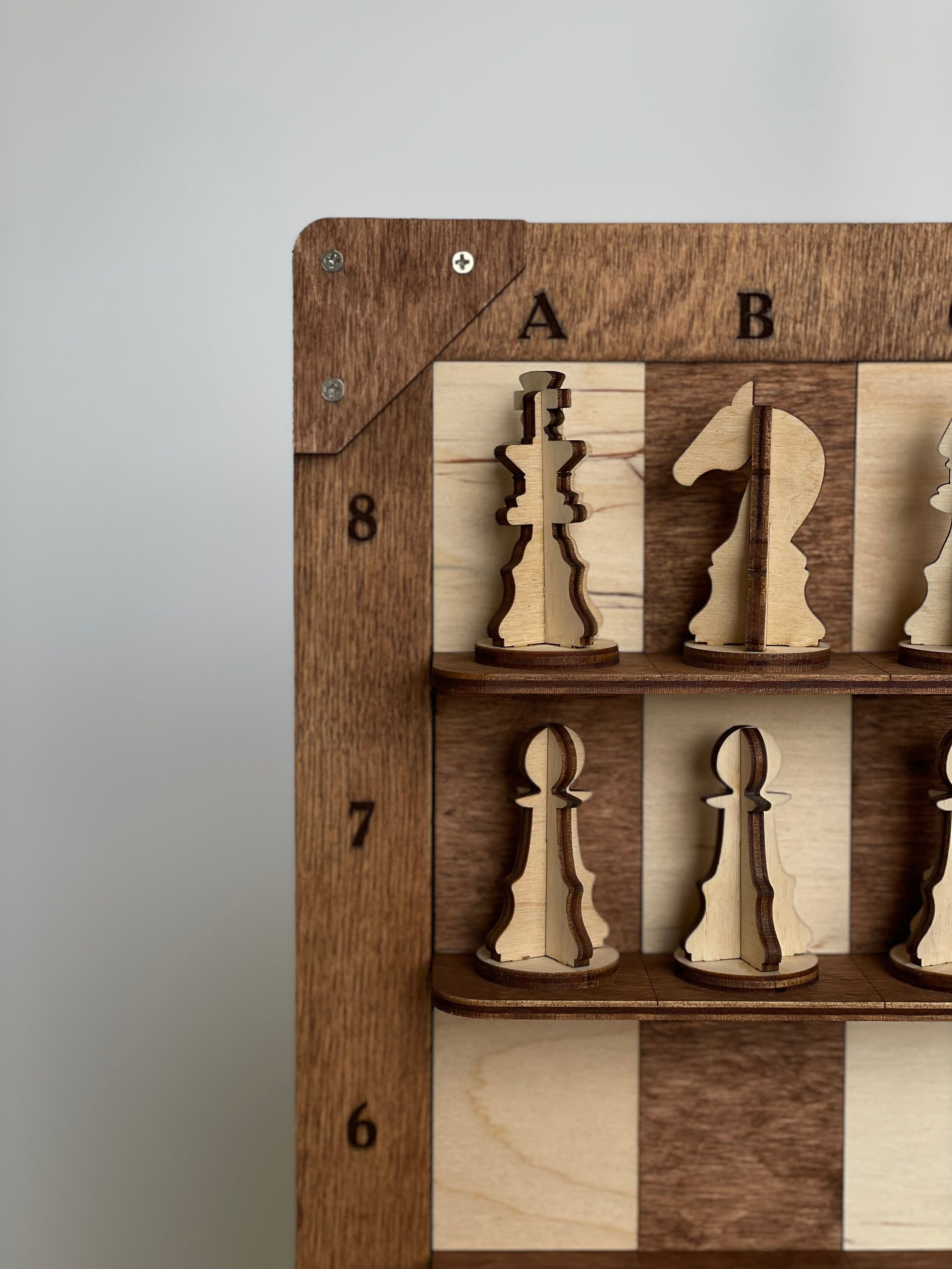 Vertical Chess Board: Wooden Wall Chess Art Perfect Gift for Chess ...