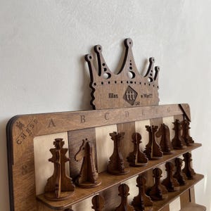 Personalized Chess Board Game Engraved Wooden Chess Board Office Decor ...