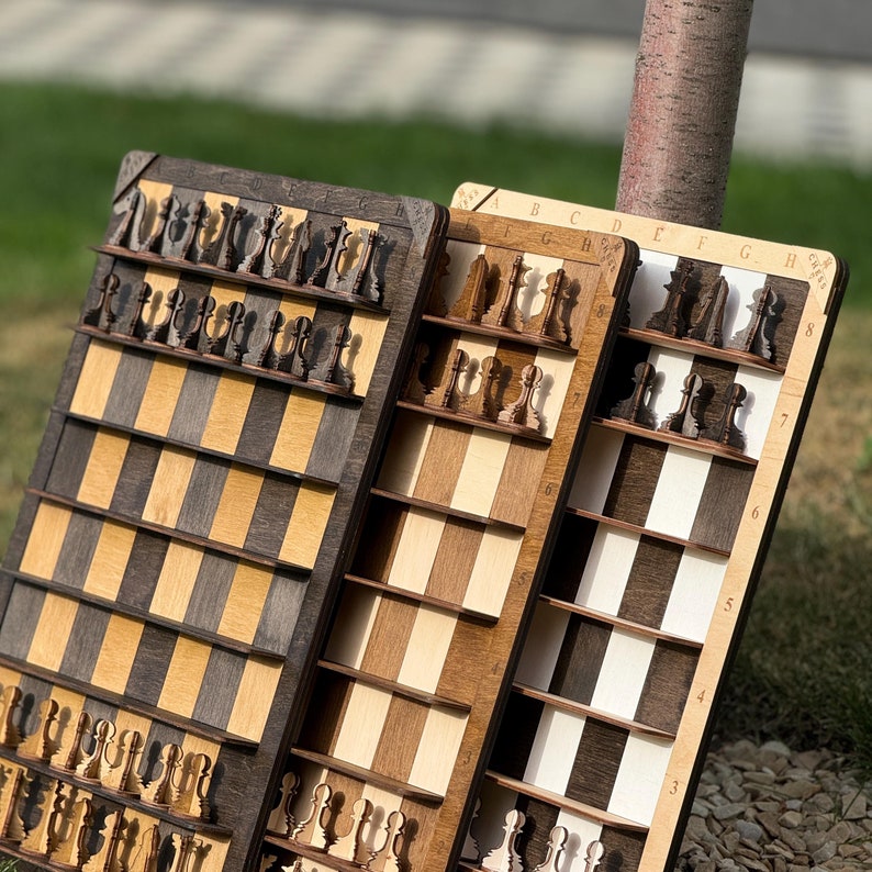 Wall Chess Art Board Home Decor Gift Large Vertical Chess Set Office ...
