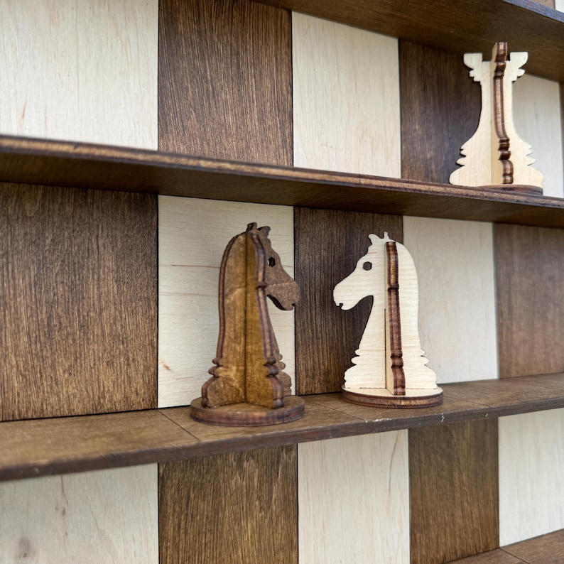 Wall Chess Art Board Home Decor Gift Large Vertical Chess Set Office ...