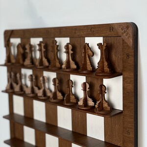 Wooden Vertical Chess Board Handmade Dorm Decor Gifts for Grandpa ...