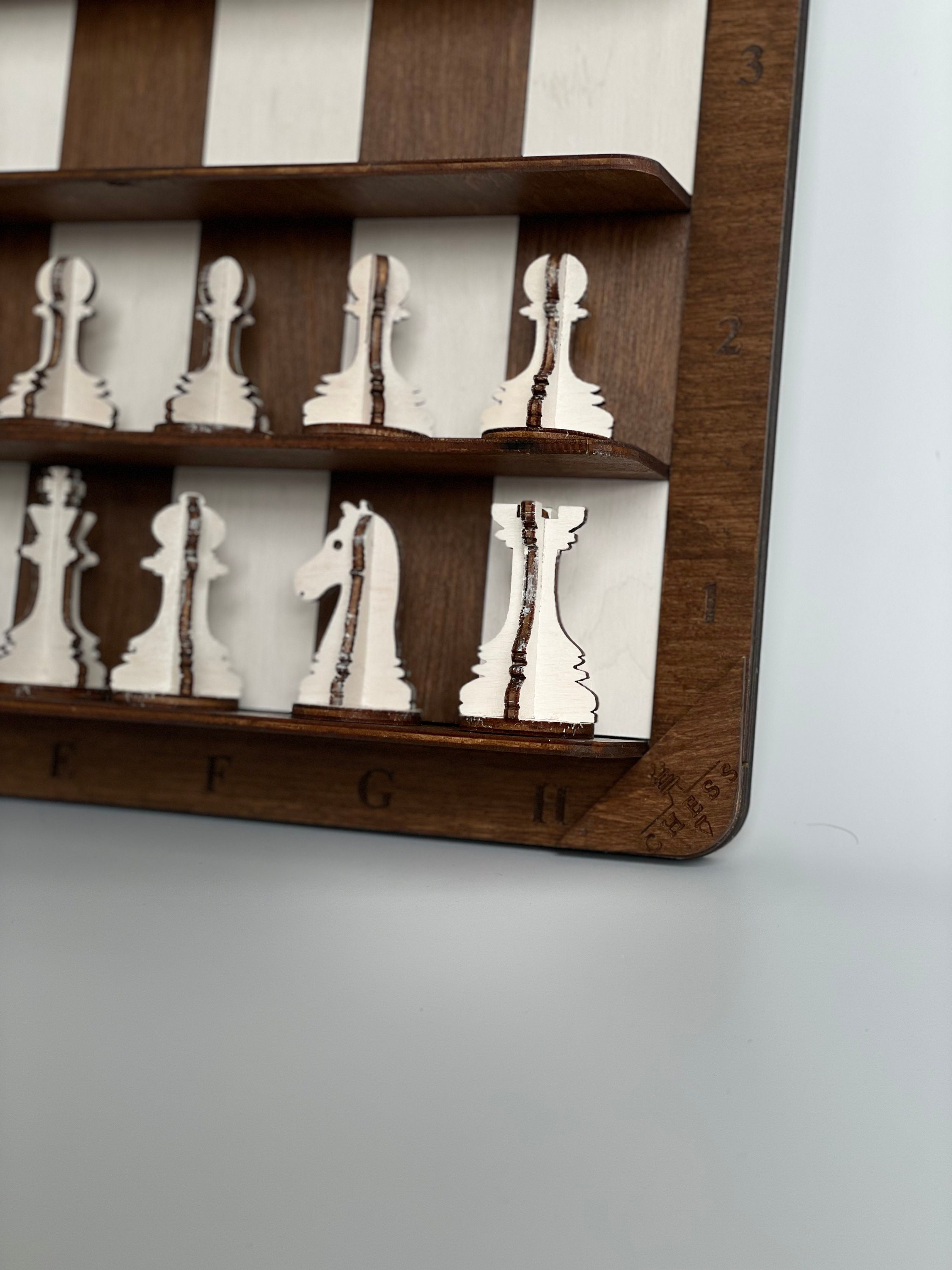 Wooden Vertical Chess Board Handmade Dorm Decor Gifts for Grandpa ...