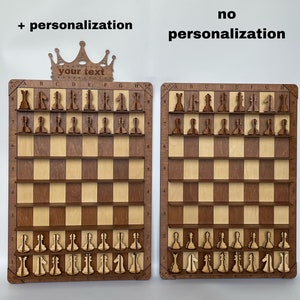 Vertical Chess Board Wall Decor Large Wooden Chessboard Game Set ...