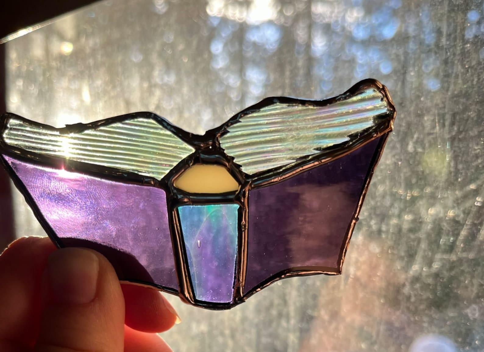 Stained Glass Book Suncatcher - Etsy