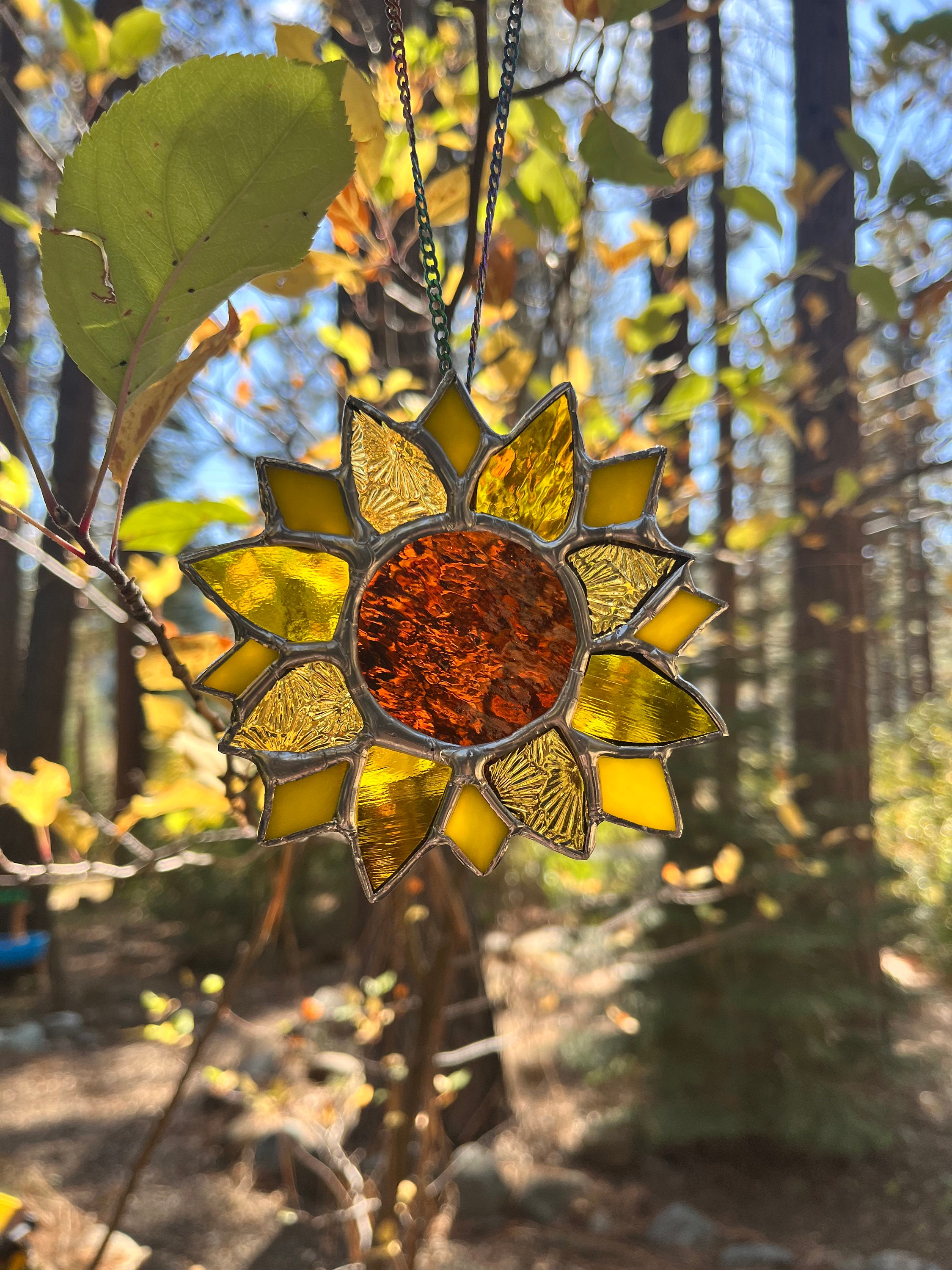 Stained Glass Sunflower - Etsy