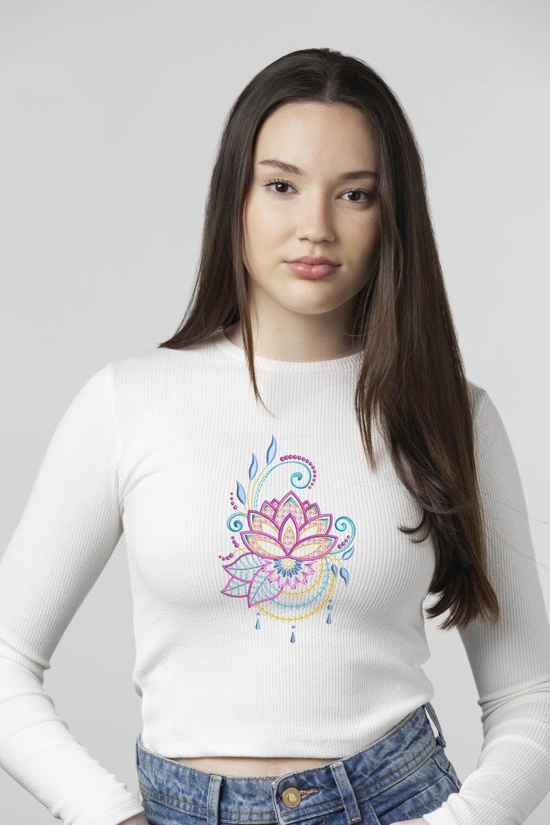 2 Lotus Mandala Machine Embroidery Designs With Commercial License, All ...