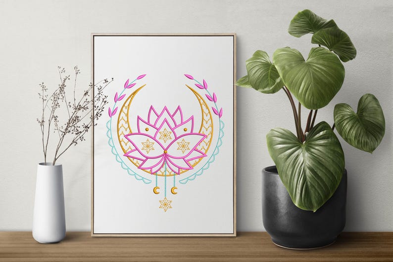 2 Lotus Mandala Machine Embroidery Designs With Commercial License, All ...