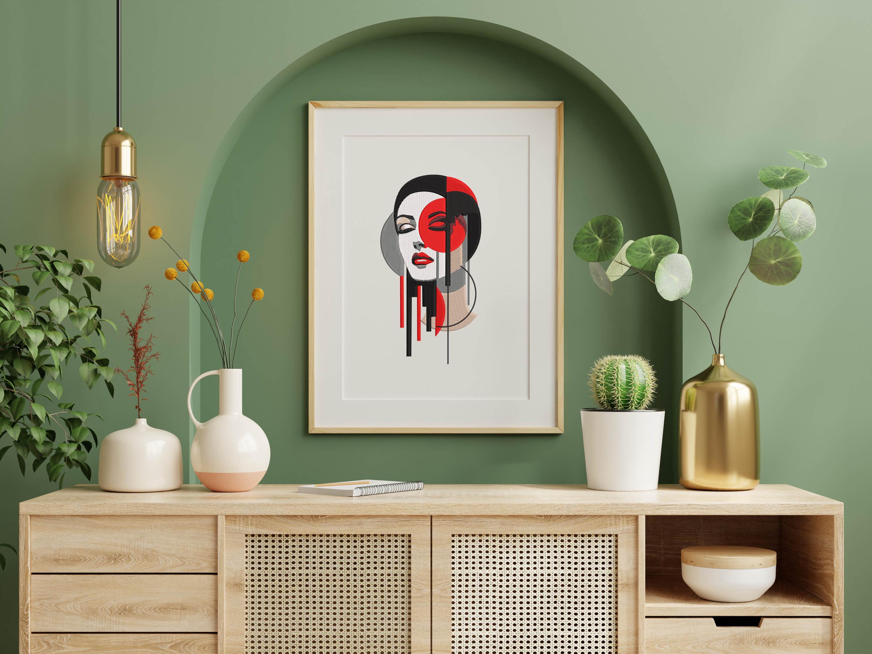 Modern Art Deco Machine Embroidery Design, 3 Sizes, Embroidery Pattern ...