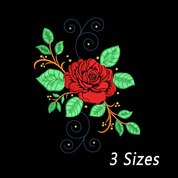 Rose and Leaf Design - Etsy