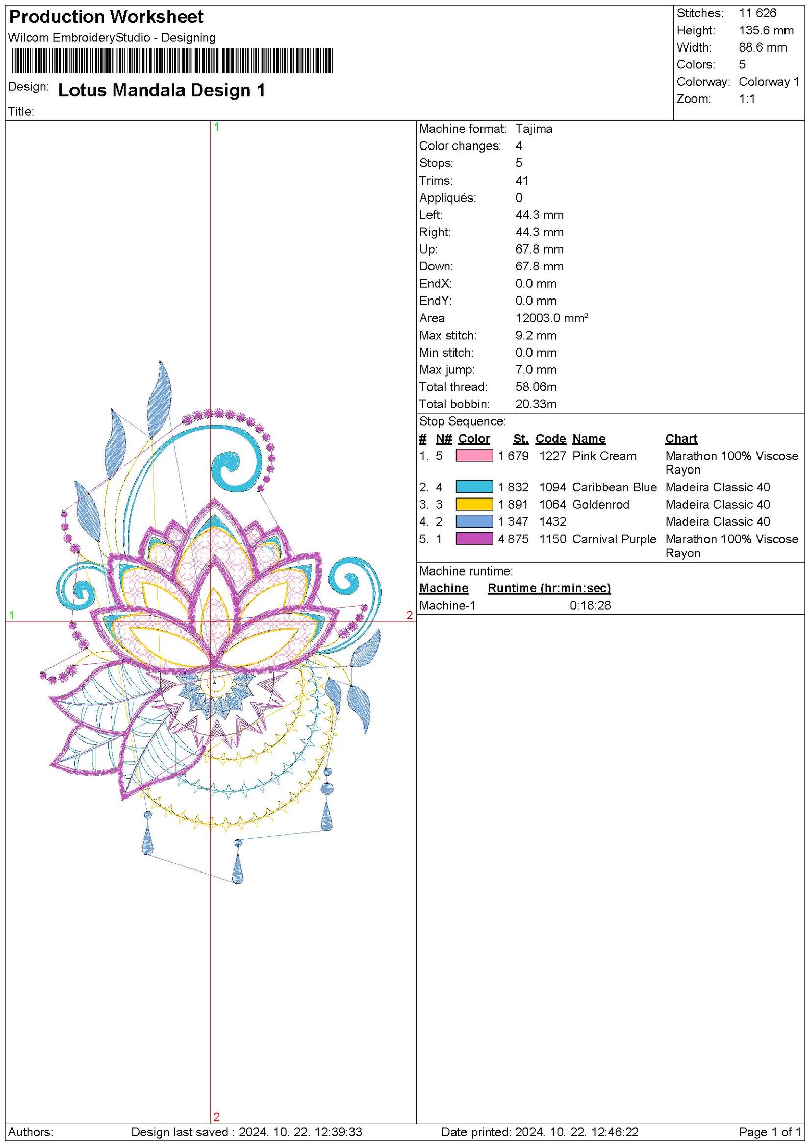2 Lotus Mandala Machine Embroidery Designs With Commercial License, All ...