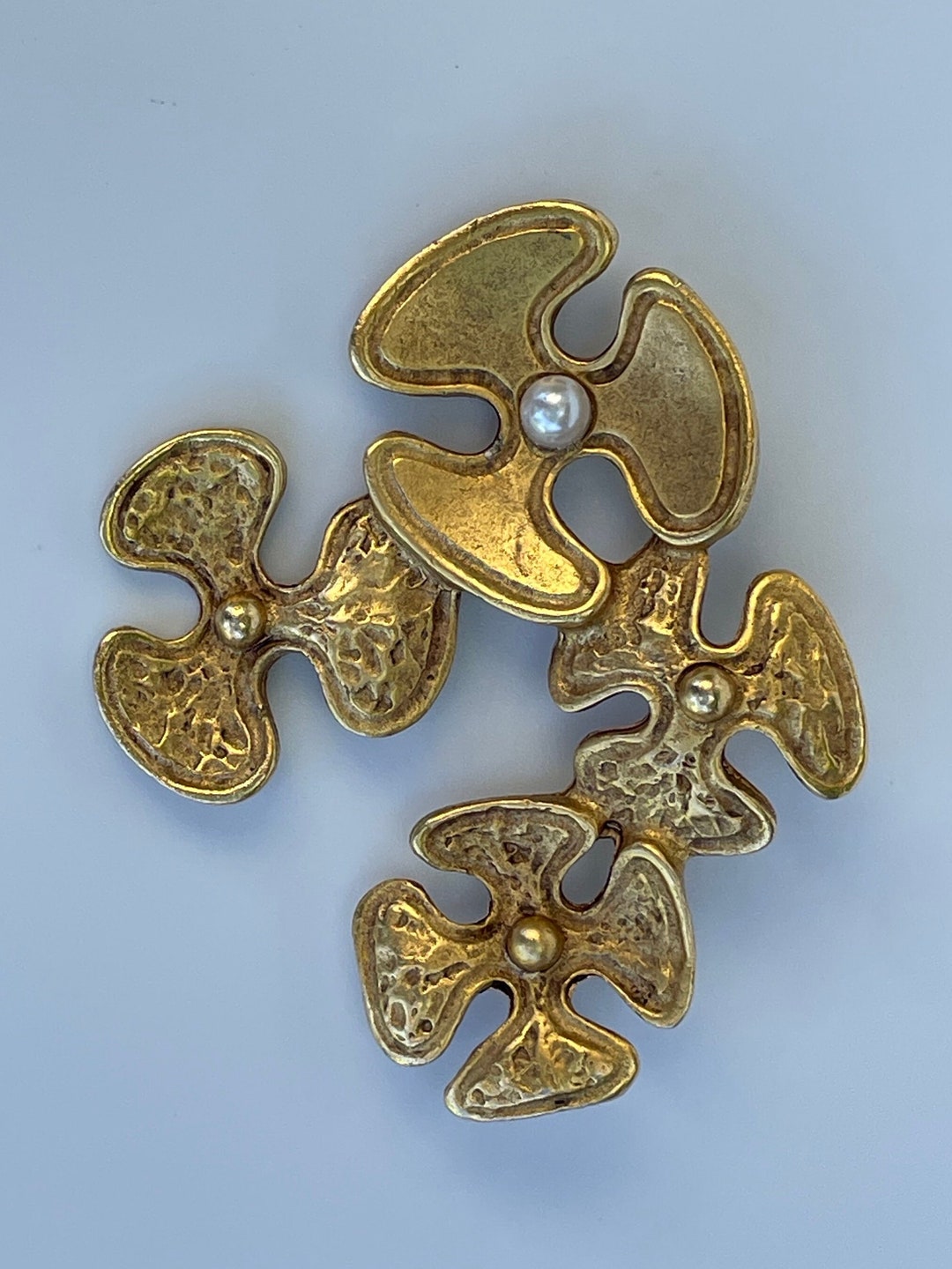 Rachel Gera Modernist Floral Brooch & Pendant Signed 1994 - Etsy