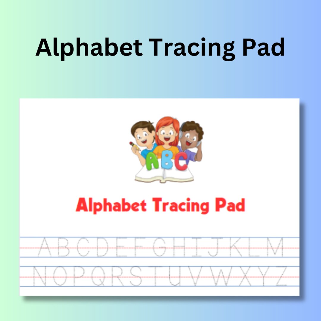Alphabet Tracing Worksheet Pad - Etsy