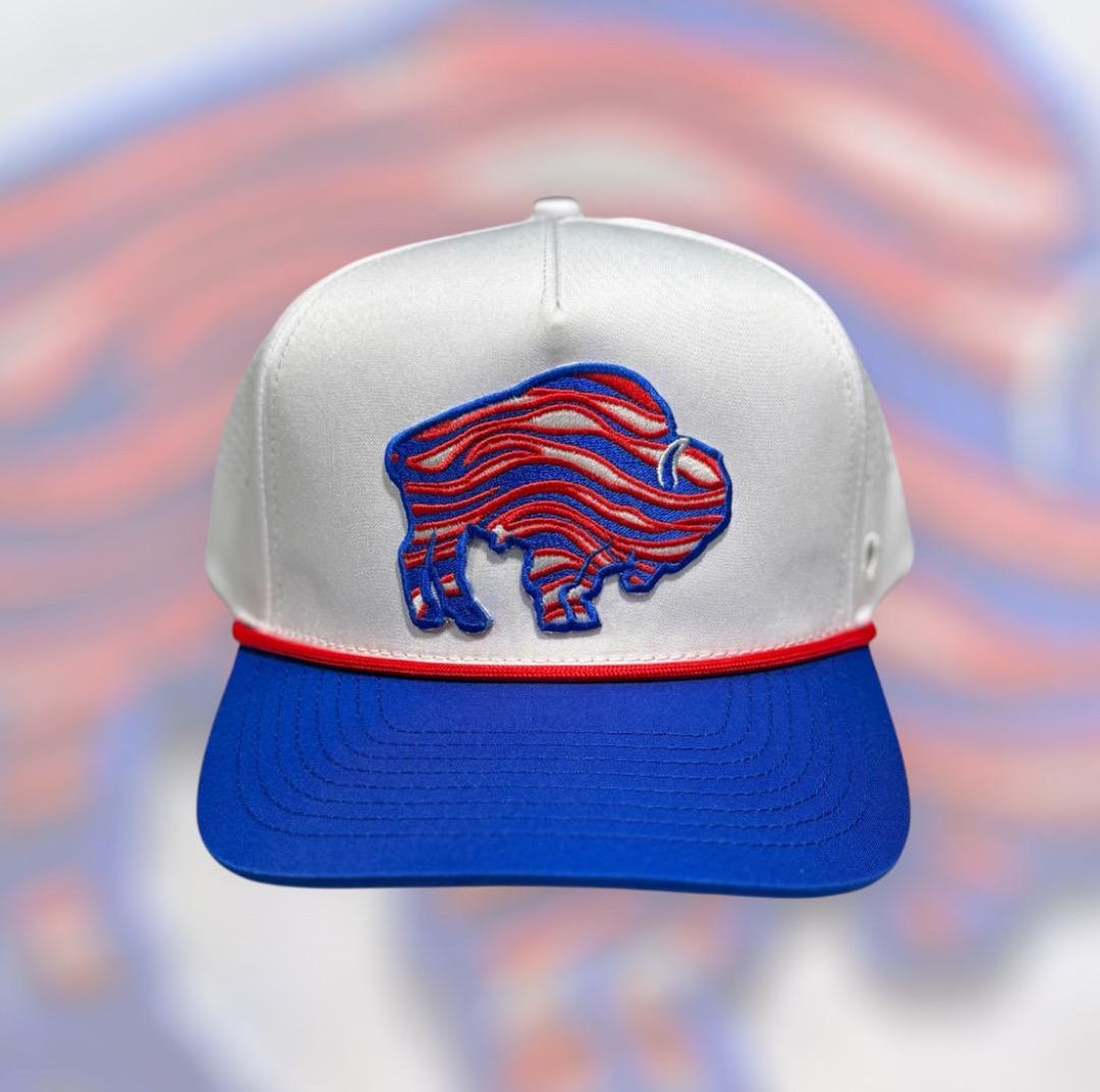America Red White and Blue Standing Buffalo - Etsy