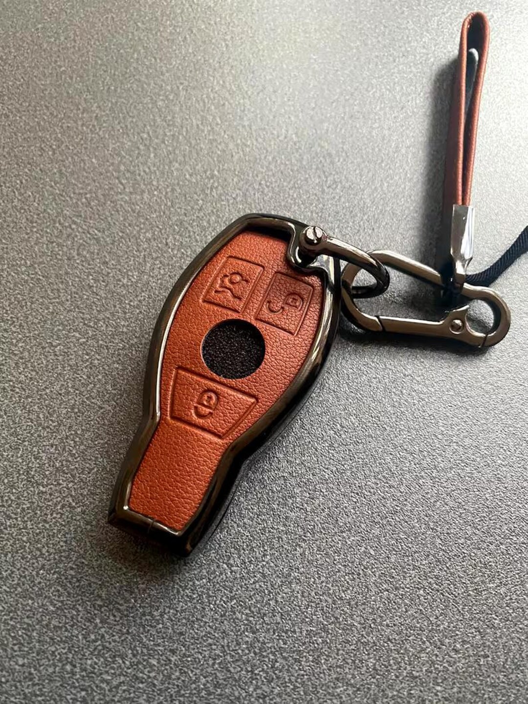 Mercedes Benz Fob Key Cover Key Fob Case Leather Aluminum Full Key Fob ...