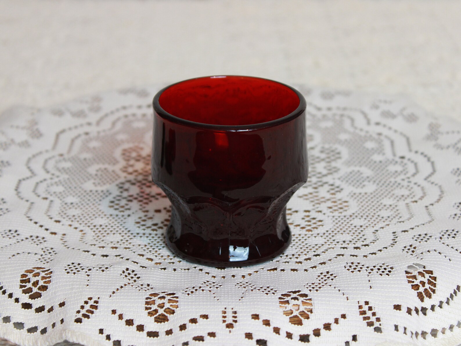 Set of 4 Vintage Royal Ruby Glass Tumblers Anchor Hocking Royal Ruby ...