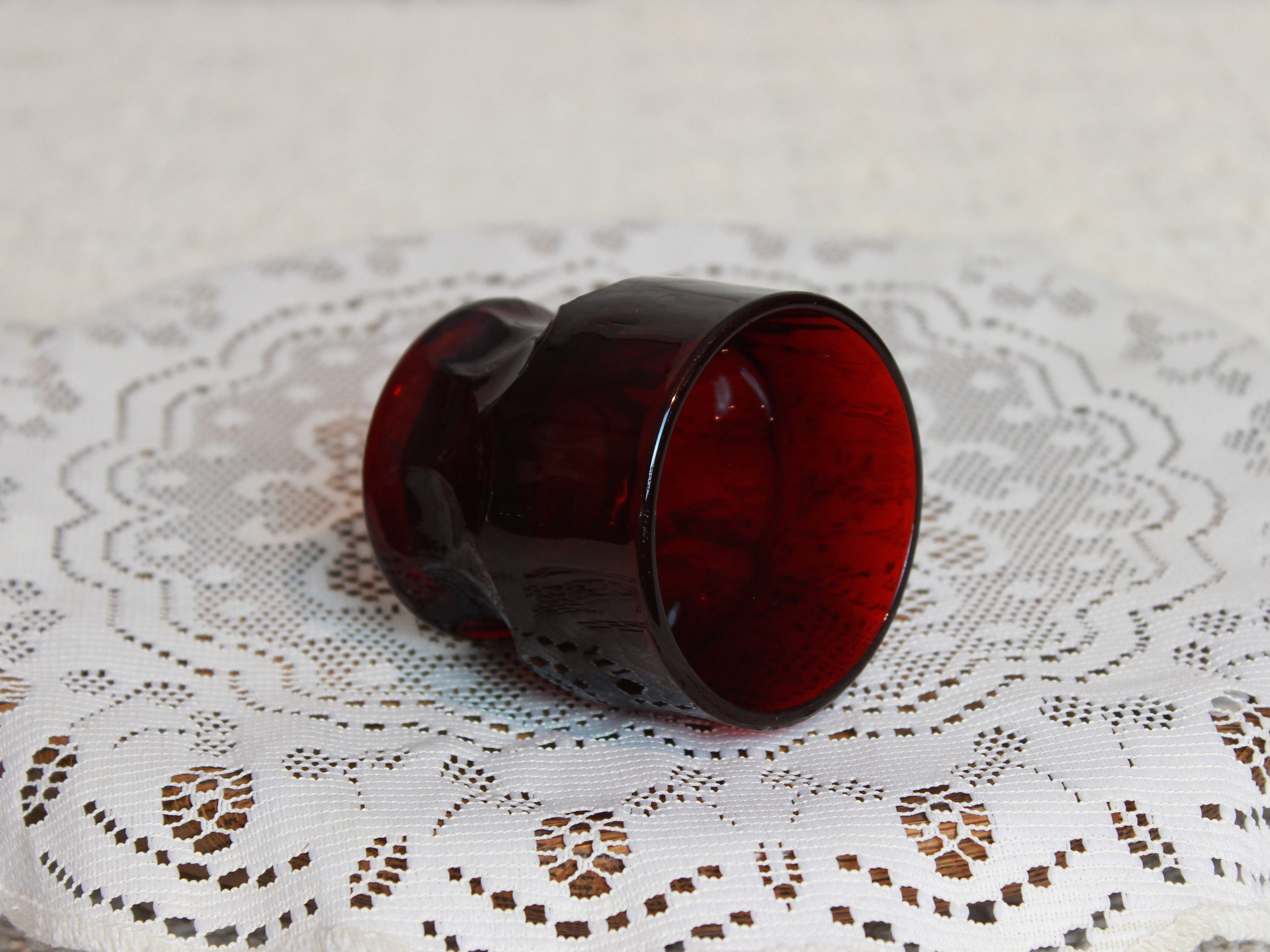 Set of 4 Vintage Royal Ruby Glass Tumblers Anchor Hocking Royal Ruby ...