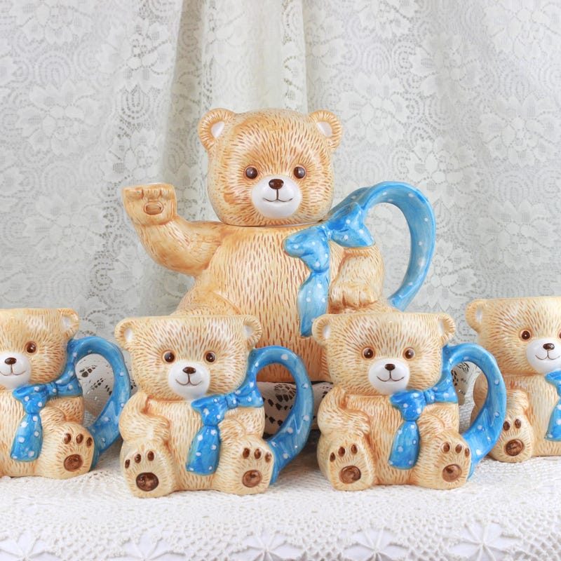 Bear Tea Set - Etsy