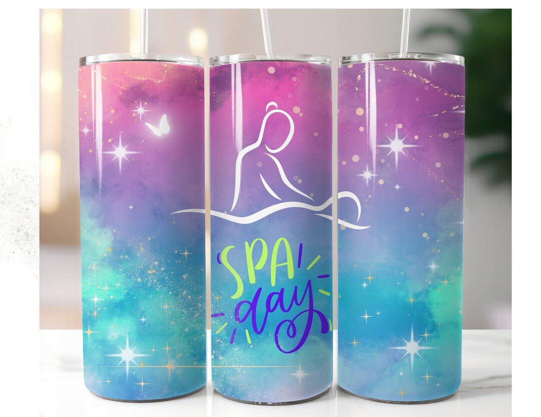 Spa Day Tumbler: Trendy Design Wrap for Stylish Sipping, Luxurious Spa ...