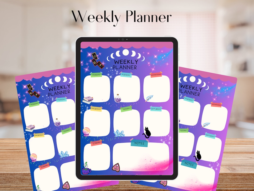 Magical Witch Weekly Printable Planner - Plan, Organize, and Achieve ...