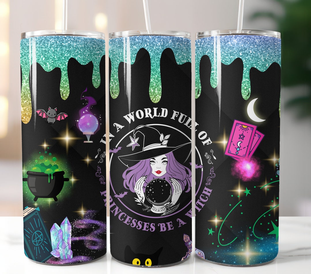 Witchy Sublimation Tumbler: Stunning 3D Design, Ideal for Coffee Lovers ...