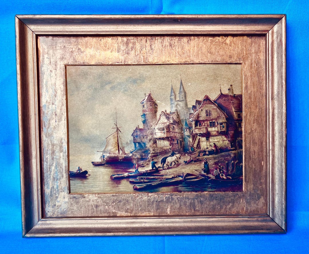 RARE and Unique Antique Lithograph Print With 3D Relief of Medieval ...