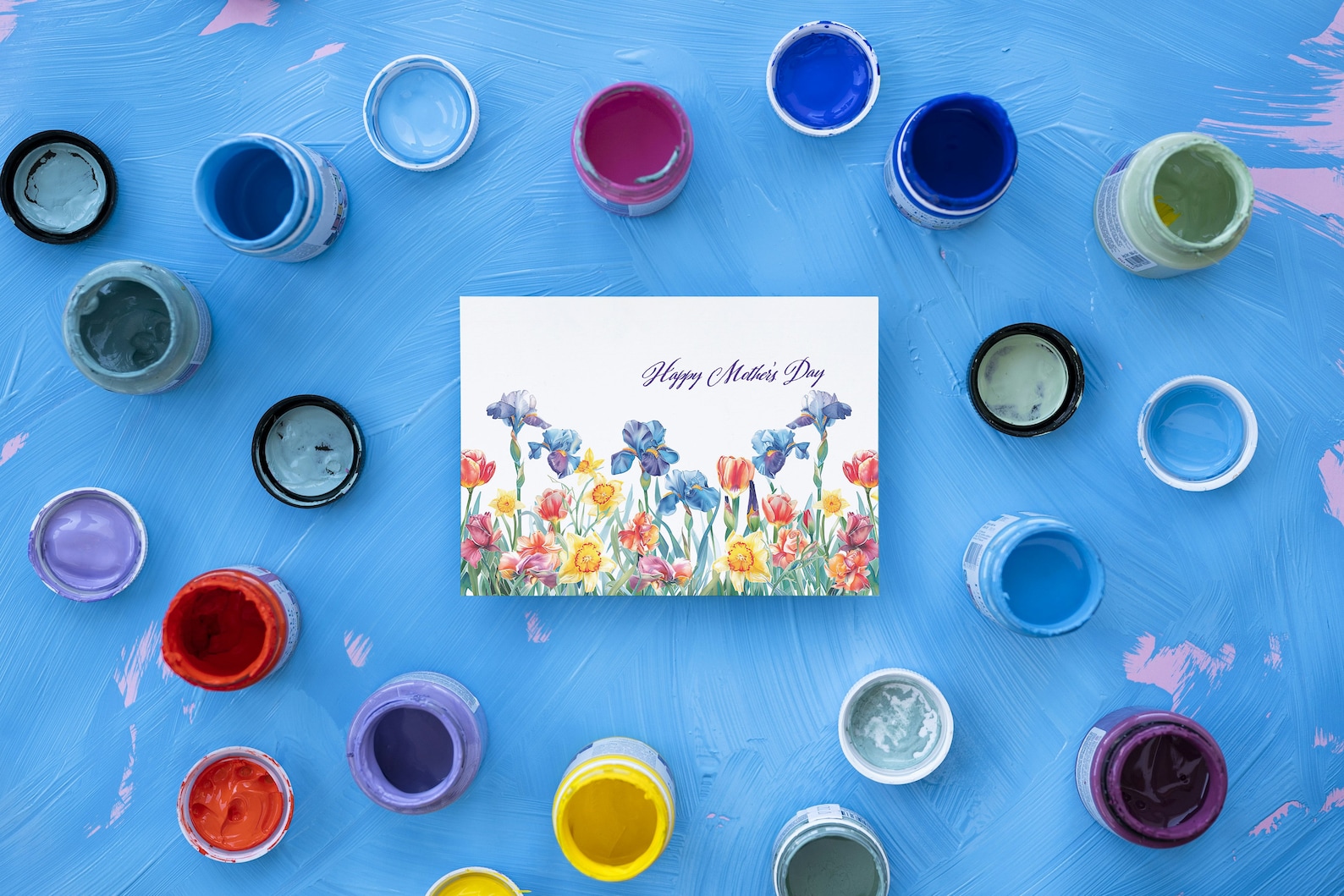 Happy Mother's Day: Bright Watercolor Spring Flower Garden Printable ...