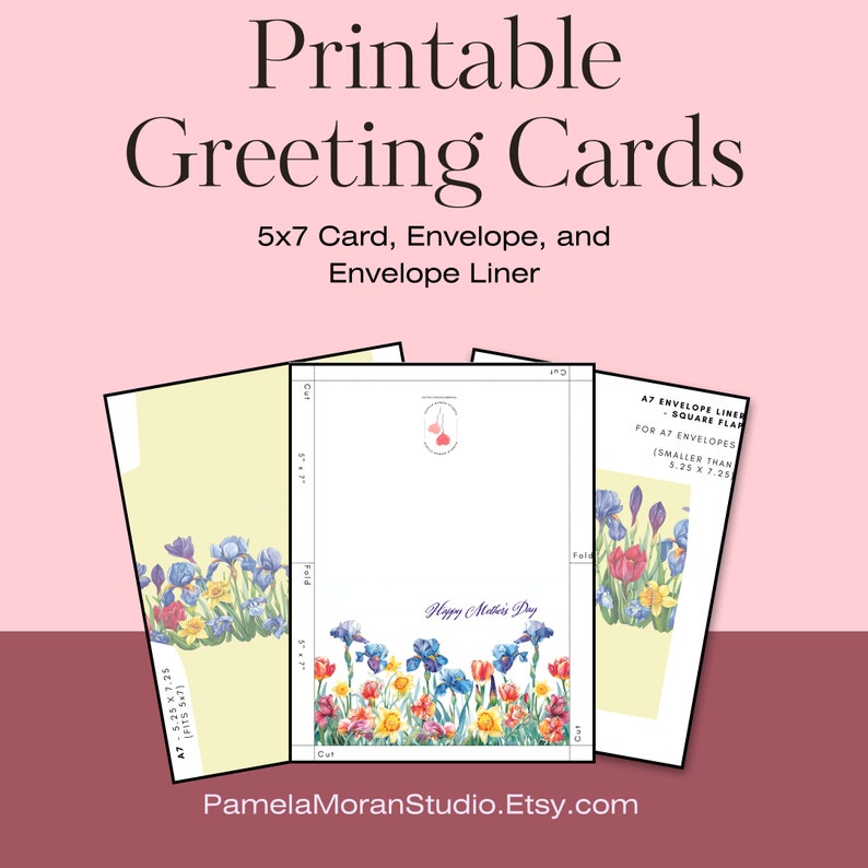 Happy Mother's Day: Bright Watercolor Spring Flower Garden Printable ...