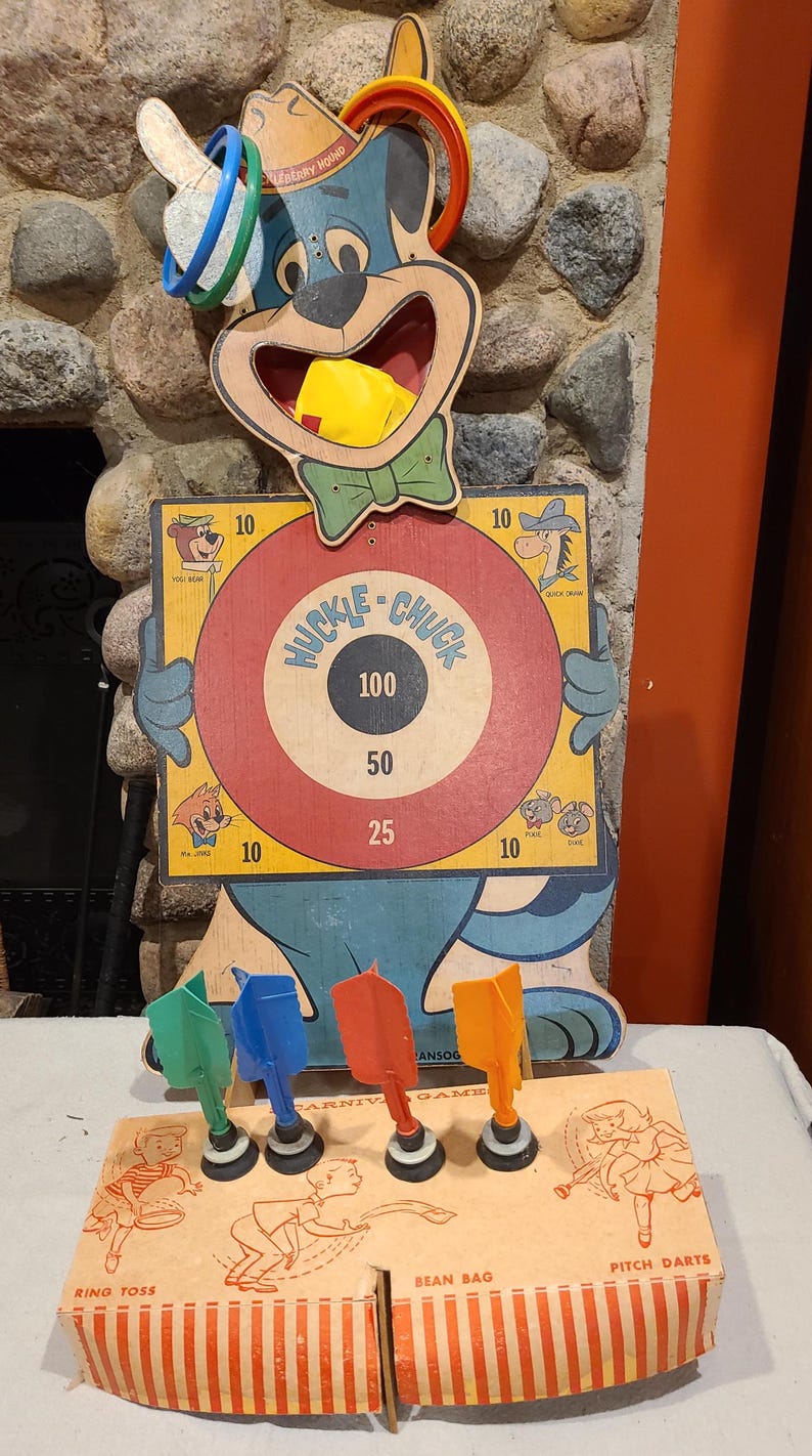1961 Hanna Barbera Huckle-chuck Carnival Game Complete in Good ...