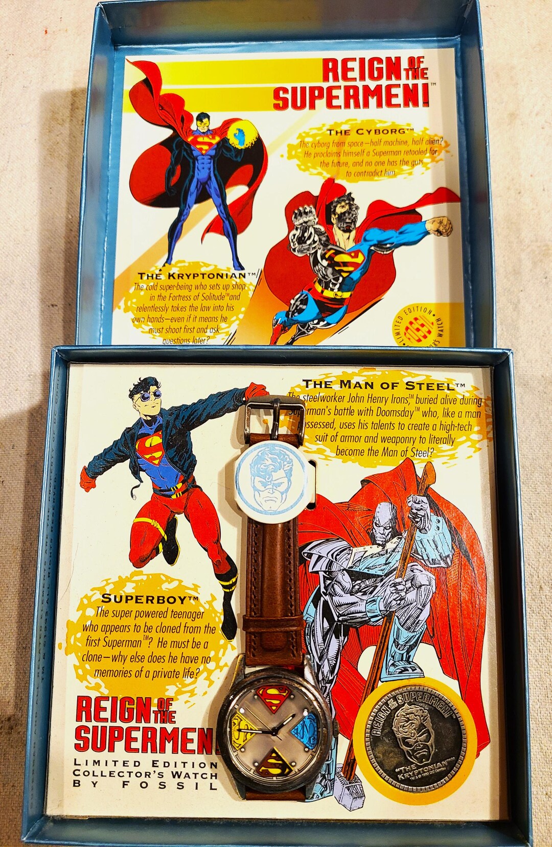 Reign of Superman Collectors Vintage Fossil Watch New in the Box - Etsy