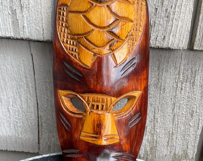 Fiji Hand Carved Wooden Mask Turtle Image South Pacific Ritual ...